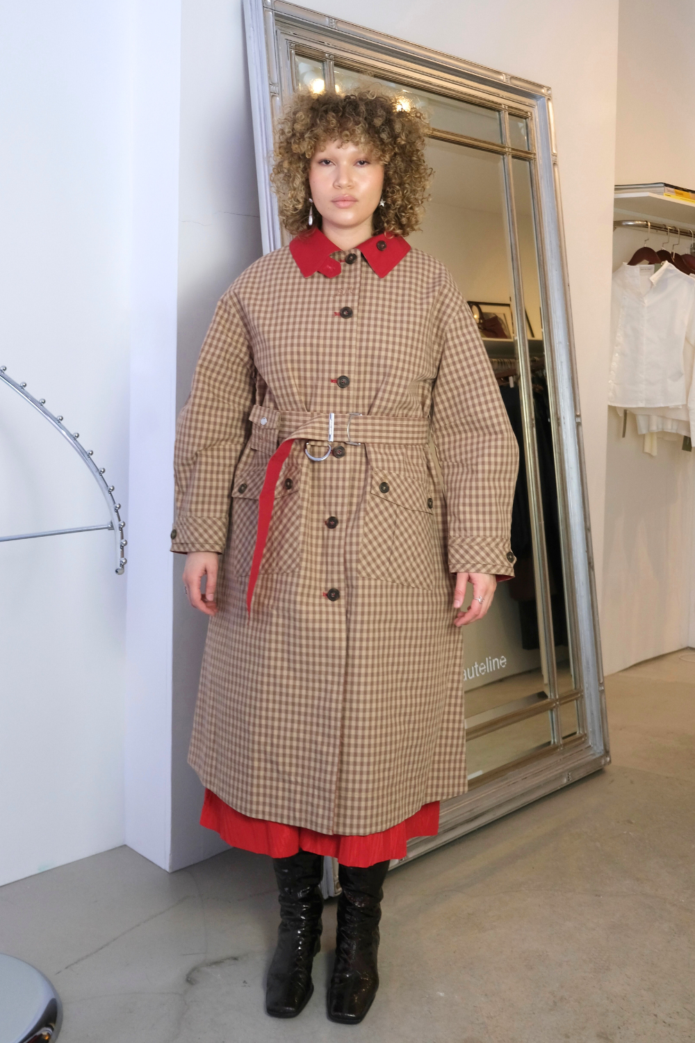 Anja Reversible Honey Trench - Rent from Hauteline